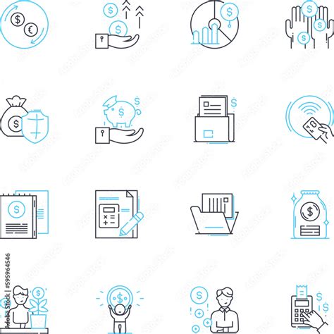Budgeting And Forecasting Linear Icons Set Planning Analysis