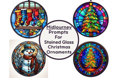 Stained Glass Christmas Ornaments Graphic By Milano Creative · Creative Fabrica