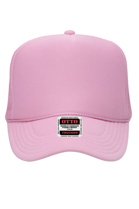 Otto Pink Foam Front High Crown Trucker Hat Wholesale Accessory Market