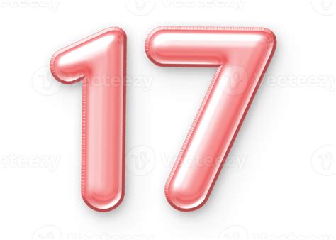number 17 pink