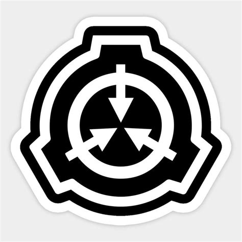 Scp Foundation Insignia White By Pufahl White Stickers Secret Organizations Foundation Logo