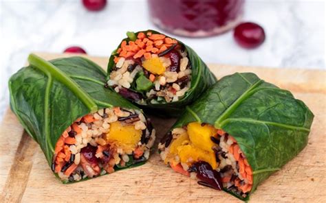 Fall Harvest Collard Green Rolls Vegan Gluten Free Collard Greens