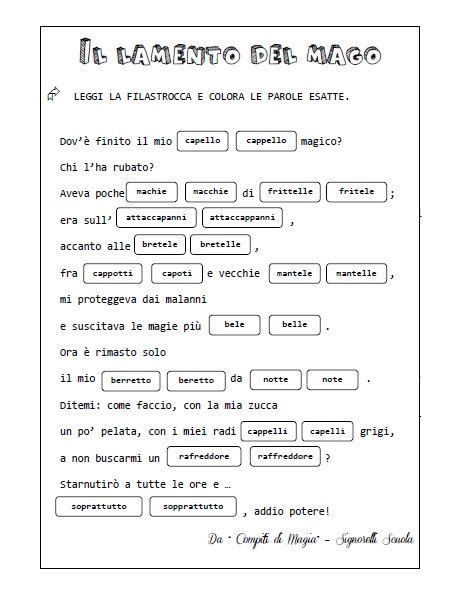 Le Doppie Regole Ortografiche Attività Di Grammatica Istruzione Elementare