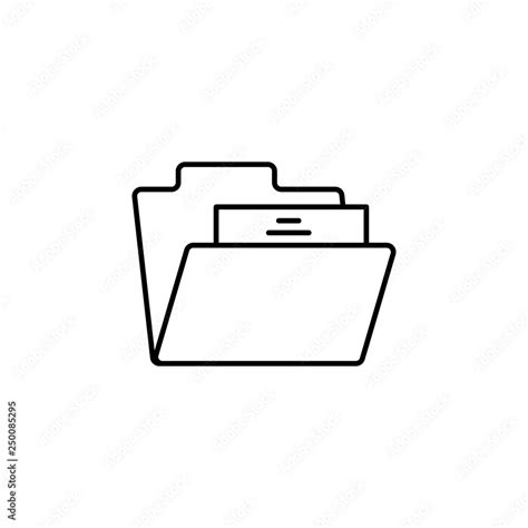File Folder Outline Icon Signs And Symbols Can Be Used For Web Logo