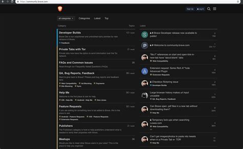 Brave Community Dark