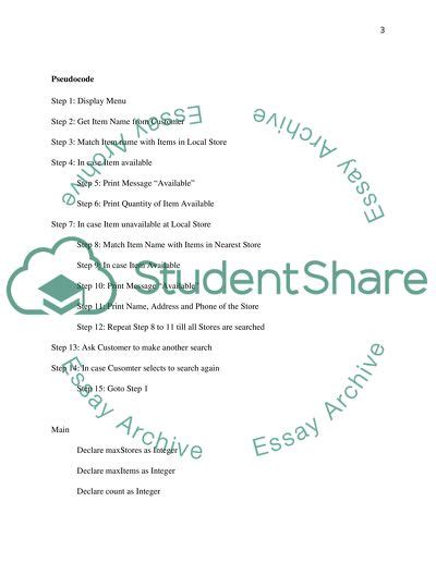Pseudocode Standards Essay Example Topics And Well Written Essays
