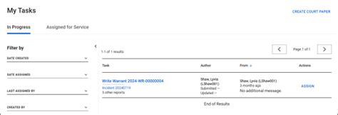 warrants my tasks inbox axon records
