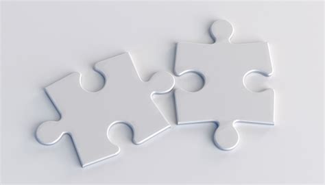 흰색 배경 모형에 3d 렌더링 퍼즐 조각 취업 면접에 대한 스톡 사진 및 기타 이미지 취업 면접 흰색 배경 3차원 형태