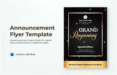 Page 3 Announcement Templates In Word Free Download