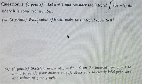 Solved Question 1 6 Points 1 Let B 1 And Consider The
