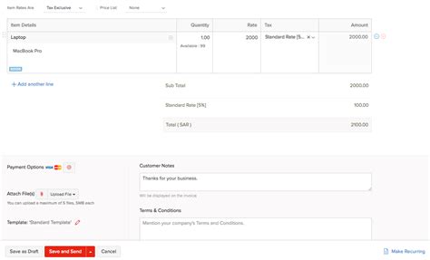 Zoho Books Invoice Template