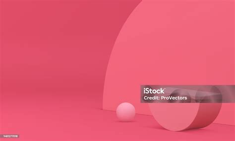 3d 연단 핑크 쇼룸 기하학적 디자인 반원 구 장식 요소 현실적인 벡터 반이 채워진에 대한 스톡 벡터 아트 및 기타 이미지 반이 채워진 배경 주제 원형 Istock