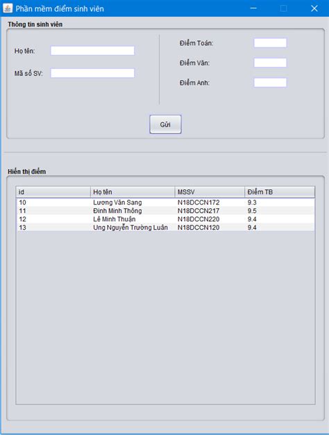 Github Lngvnsangltmdiemsinhvien Đồ án Giữa Kỳ Môn Lập Trình Mạng Ptithcm đề Tài Quản Lý