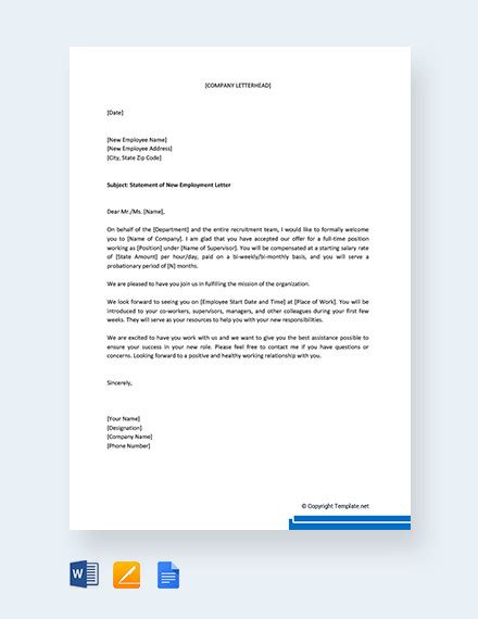 20 Official Statement Letter Examples To Download