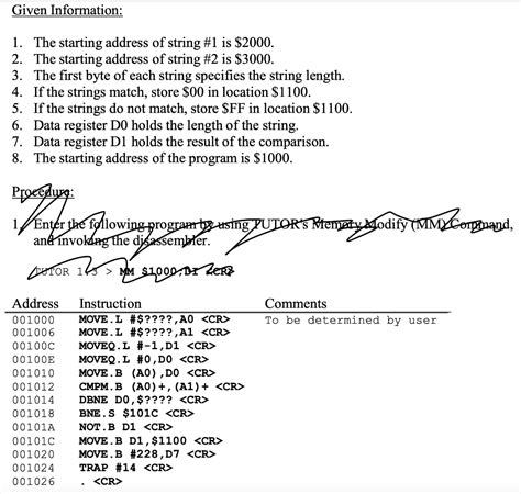 Solved Given Information 1 The Starting Address Of String