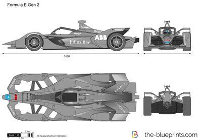 Vector Drawings Drawing Sets Formula E Car Blueprint Formula E Car