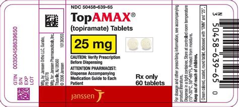 Topamax Package Insert Prescribing Information Moa