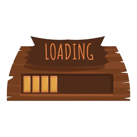 Wooden Game Asset Loading Screen Showing Progress Bar Increasing