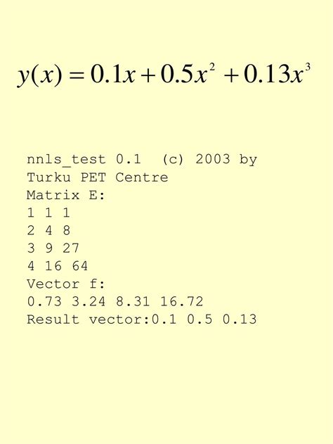 ppt nnls lawson hanson method in linearized models powerpoint