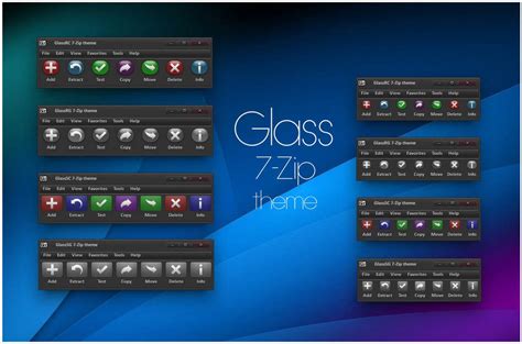 Glass 7 Zip Theme By Alexgal23 On Deviantart