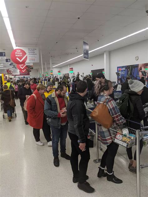 Big Queues And Empty Shelves In Edinburgh As Panic Buying Takes Hold
