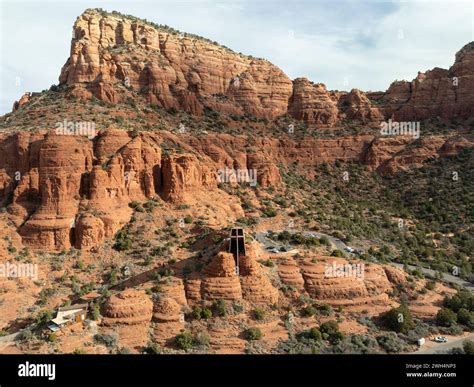 Chapel Of The Holy Cross Cross Shaped Church Built Into Rock Cliffs