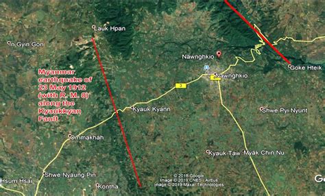 Tectonic Lineaments Of Myanmar And Its Surrounding Region Modified