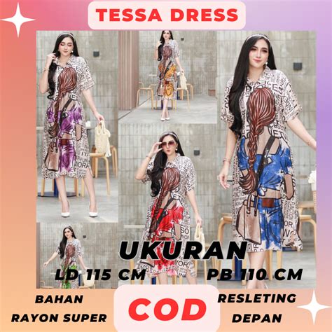 Jual Tessa Dress Karakter Wanita Perempuan Daster Wanita Perempuan Cewe Daster Viral Wanita