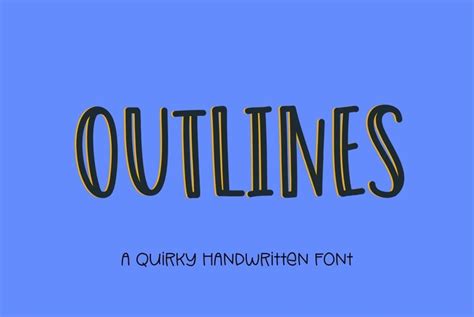 Web Font Outlines A Fun Quirky Handwritten Font