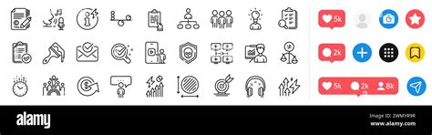 Group Inclusion And Presentation Line Icons Pack For Web App Social