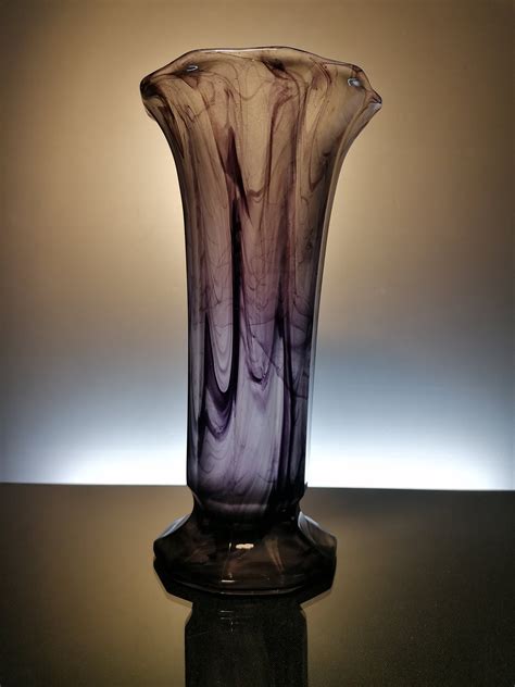 Art Deco Cloud Glass Vase Etsy