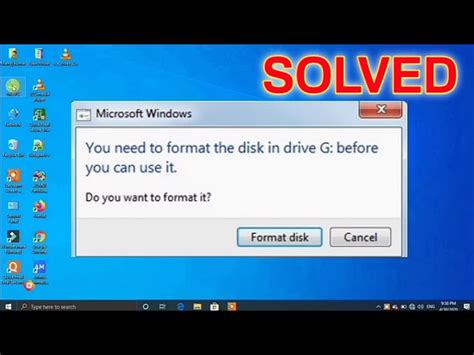 you need to format the disk in drive before using it jzapatent