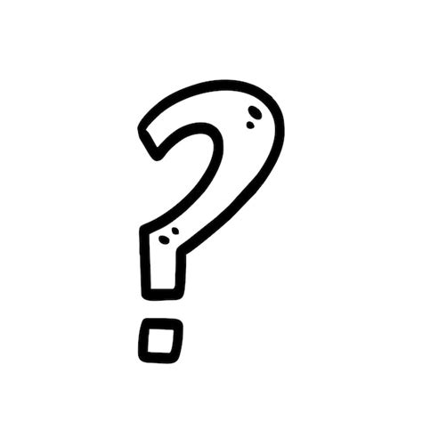 Black And White Question Mark Clipart