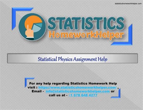 Statistical Physics Assignment Help Pptx