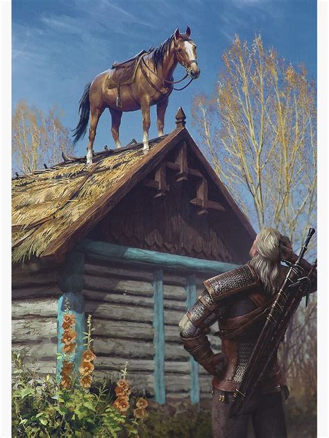Witcher 3 Roach Graphic Roach On The Roof Poster For Sale By