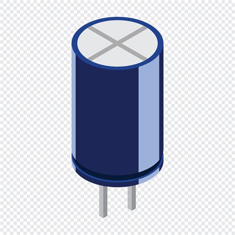Capacitor Electronic Component Capacitor Icon Isometric Capacitor Isometric Electronic