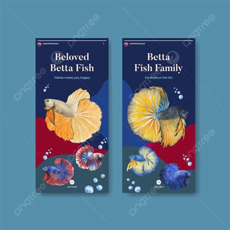 Instagram Template With Betta Fish Concept Template Download On Pngtree