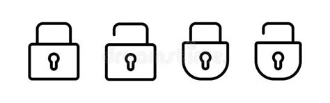 Lock Icon Padlock Icon Vector Encryption Icon Security Symbol Stock