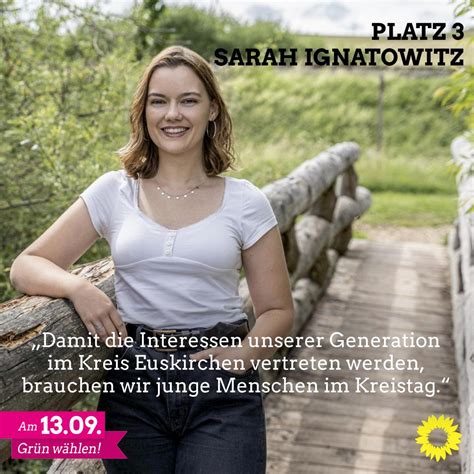 Sarah Ignatowitz Ist Mit 23 GrÜne Kreis Euskirchen Facebook