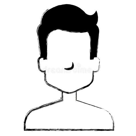 Young Man Shirtless Avatar Character Stock Illustration Illustration