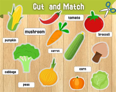 Vegetables And Fruits Cutting Preschool Activity Vegetables And