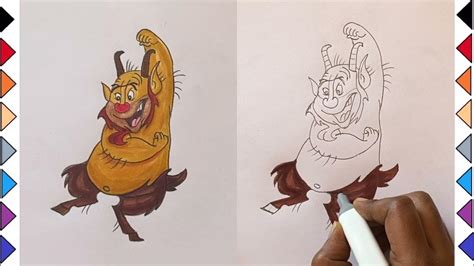 Draw Philoctetes Half Man Half Goat From The Movie Hercules Youtube