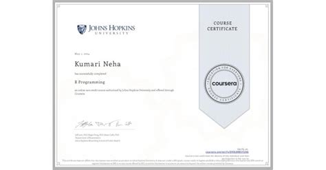 Kumari Neha On Linkedin Completion Certificate For R Programming