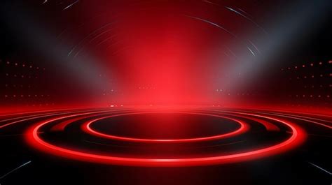 Red Abstract Technology Background Circles Digital Hitech Technology Design Background Concept