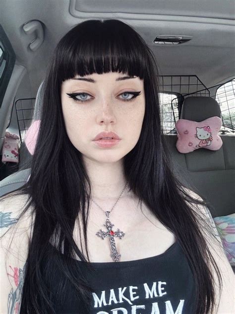 Goth Girl In 2025 Goth Girls Cute Makeup Looks Goth Hair