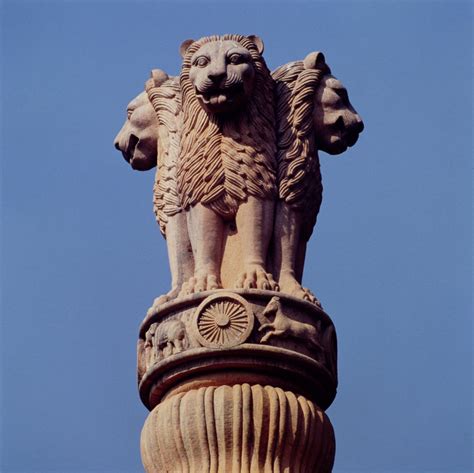 Detail From An Ashoka Pillar By Indian School