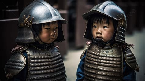 Hình Nền Nền Hai đứa Trẻ Mặc đồng Phục đầy đủ Mặc áo Giáp Kim Loại Nền áo Giáp Trẻ Em ảnh Chụp