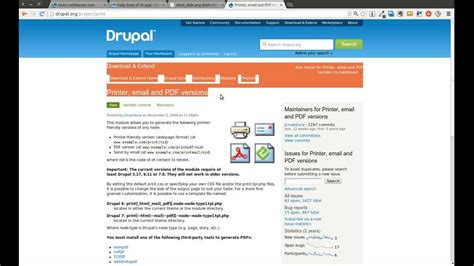 drupal 7 printer email and pdf versions module daily dose of drupal