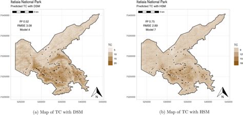 spatial prediction of tc over inp upper plateau with dsm and hsm dots