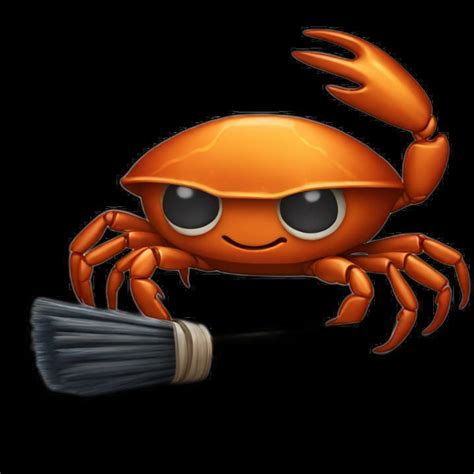 Rust Mascot Crab Ferris With Broom Cleaning Rust Emoji Ai Emoji Generator Rust Mascot Crab Ferris With Broom Cleaning Rust Emoji Ai Emoji Generator